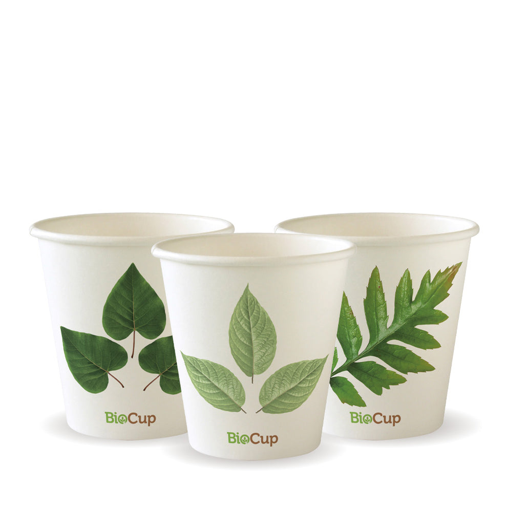 230ml (6oz) cup (fits small lids) - leaf [1000 PER CARTON] – Goodies ...